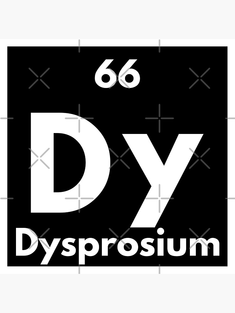 "Periodic Table element number 66 DY Dysprosium" Sticker for Sale by ...