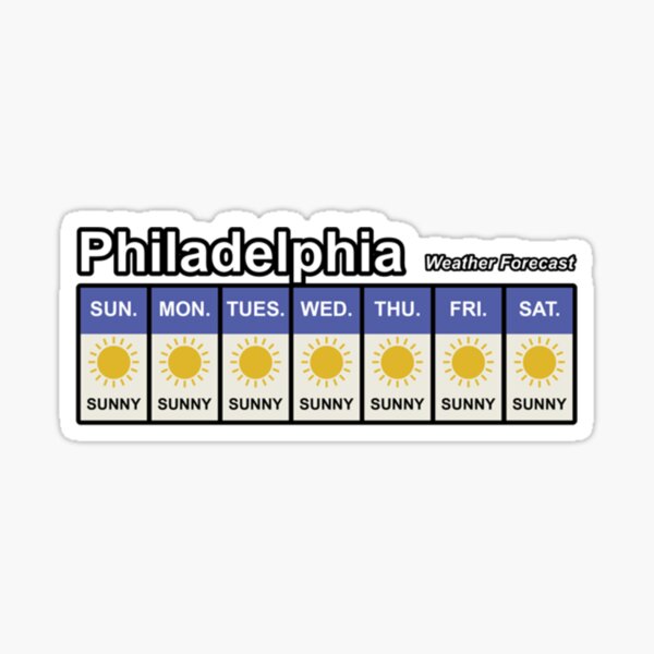 "Phiadelphia Weather Forecast" Sticker for Sale by achoeen | Redbubble