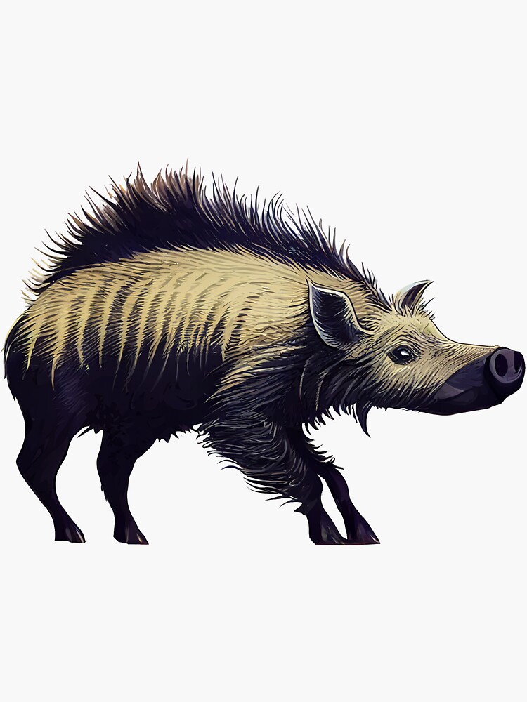 "Black Furry Warthog Baby" Sticker for Sale by CutePlanetEarth | Redbubble