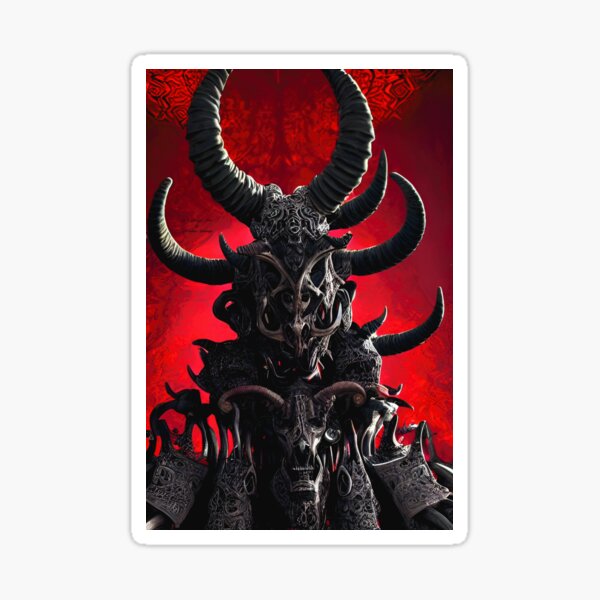 "Demonic Ram Alter" Sticker for Sale by Ai-Artz | Redbubble