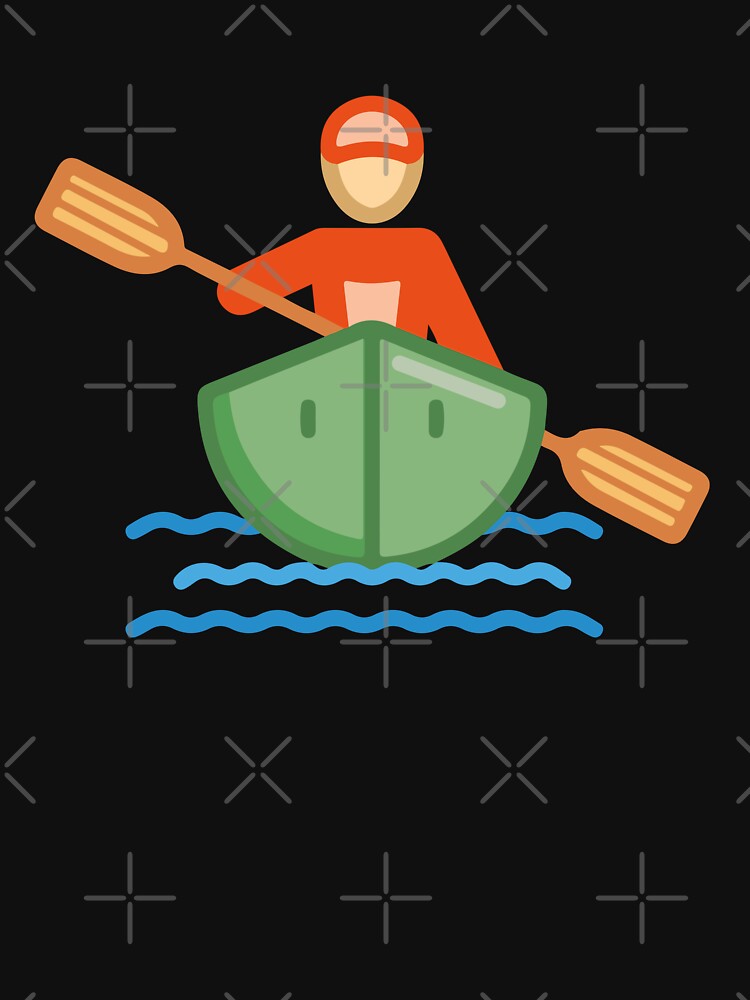 "Canoe Emoji Man in Boat" T-shirt for Sale by bolkibox | Redbubble ...