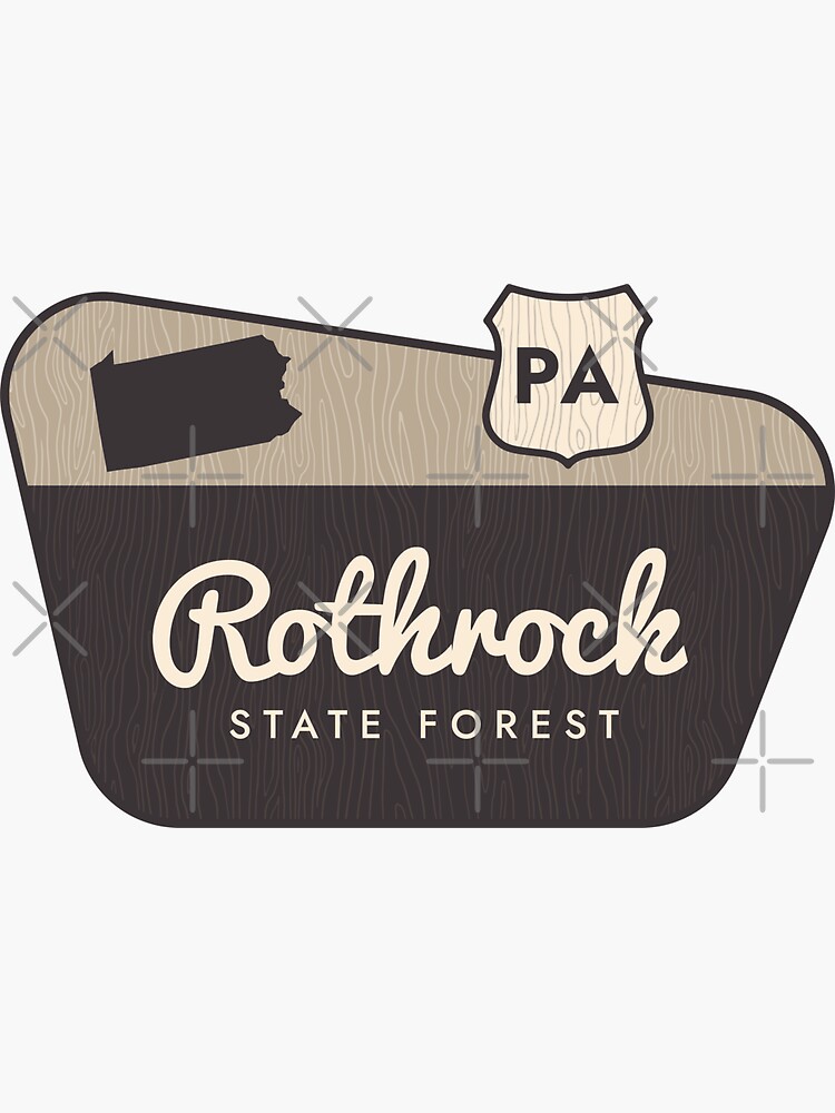 "Rothrock State Forest Pennsylvania Vintage Welcome Sign" Sticker for ...