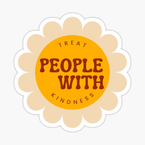"Treat People With Kindness Groovy" Sticker for Sale by SpaghYetti ...