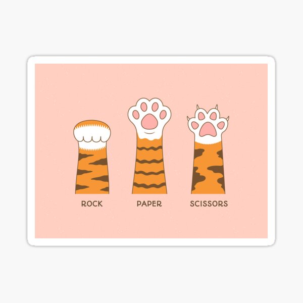 "Rock,paper,scissors" Sticker for Sale by DejaVuShop | Redbubble
