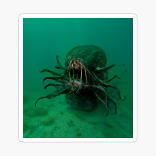 "Deep Sea Hell: Angry Monstrous Creature" Sticker for Sale by ...