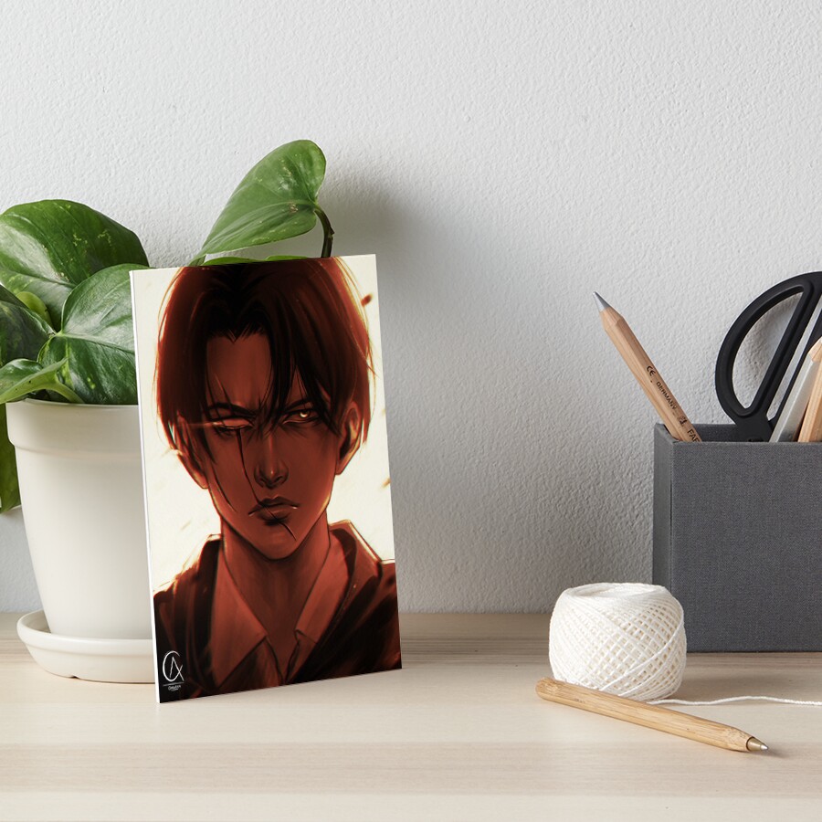 "Attack on Titan - Levi Ackerman Red Version" Art Board Print for Sale ...