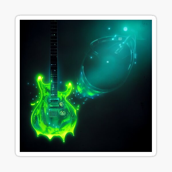 "Radioactive Guitar" Sticker for Sale by zzzum | Redbubble
