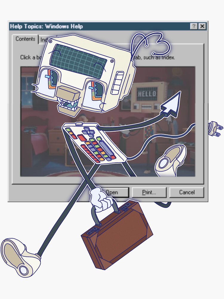 "colin the computer webcore design" Sticker for Sale by paperbones ...