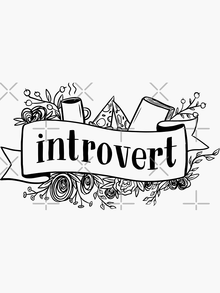 "Introvert Banner" Sticker for Sale by krimons | Redbubble