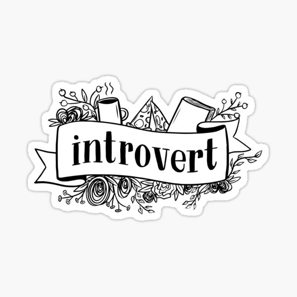 "Introvert Banner" Sticker for Sale by krimons | Redbubble