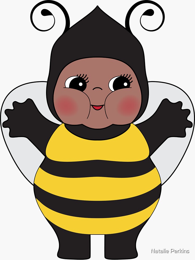 "Chubby Bee Kewpie" Sticker for Sale by definatalie | Redbubble