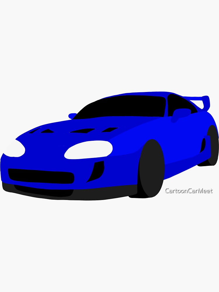 "JDM fast blue car" Sticker for Sale by CartoonCarMeet | Redbubble