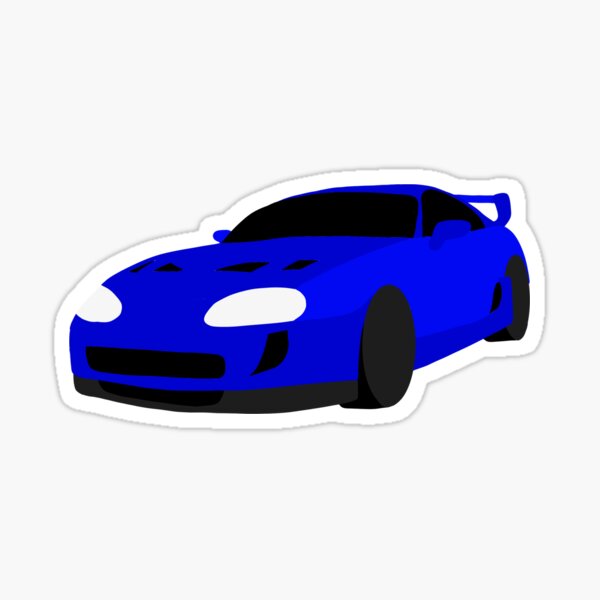 "JDM fast blue car" Sticker for Sale by CartoonCarMeet | Redbubble