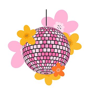 "Flower Disco Ball" Sticker for Sale by lanabohbana | Redbubble
