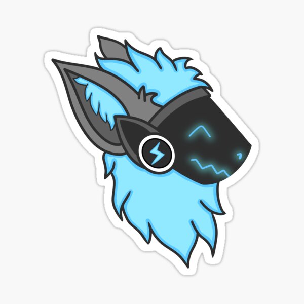 "Blue Protogen Furry Art" Sticker for Sale by planetpaws | Redbubble