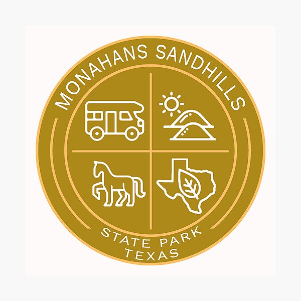 "Monahans Sandhills State Park Texas Heraldic Logo" Photographic Print ...