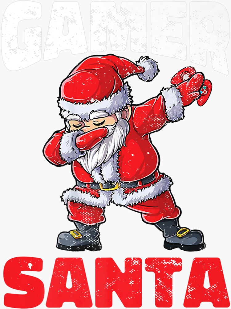 "Gamer Santa Dabbing Claus Christmas Xmas Dab Dance" Sticker for Sale ...