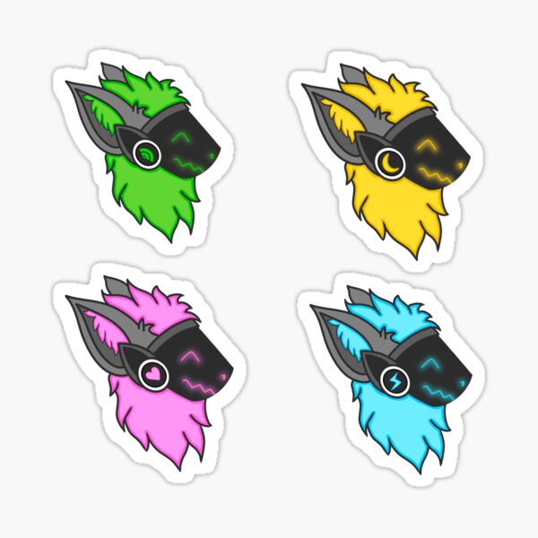 "Protogen Pack" Sticker for Sale by planetpaws | Redbubble