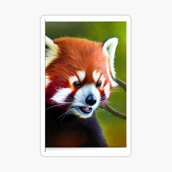"Red panda" Sticker for Sale by GroovyDino | Redbubble
