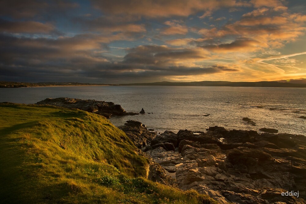 "Sunset at St Ives bay Cornwall" by eddiej | Redbubble