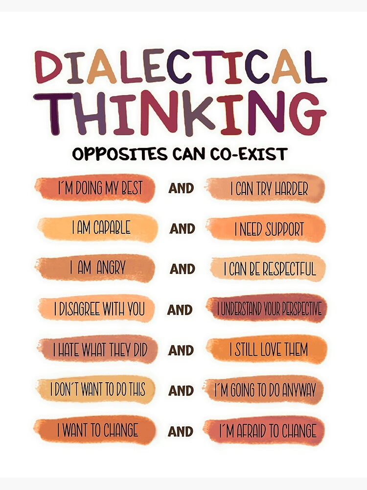 "Dialectical Thinking opposites can co-exist" Art Board Print for Sale ...
