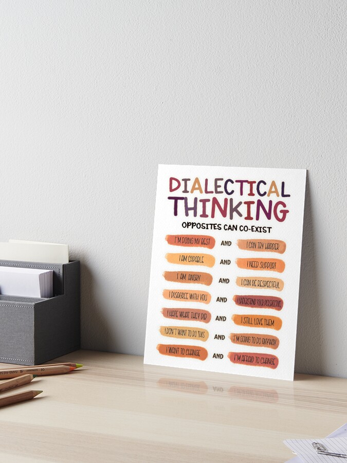 "Dialectical Thinking opposites can co-exist" Art Board Print for Sale ...