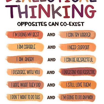 "Dialectical Thinking opposites can co-exist" Art Board Print for Sale ...