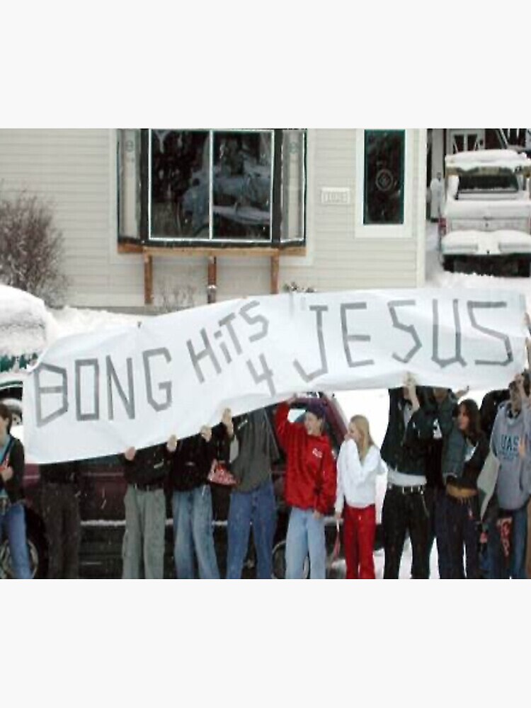 "Bong hits for Jesus" Sticker for Sale by alfredandrus | Redbubble