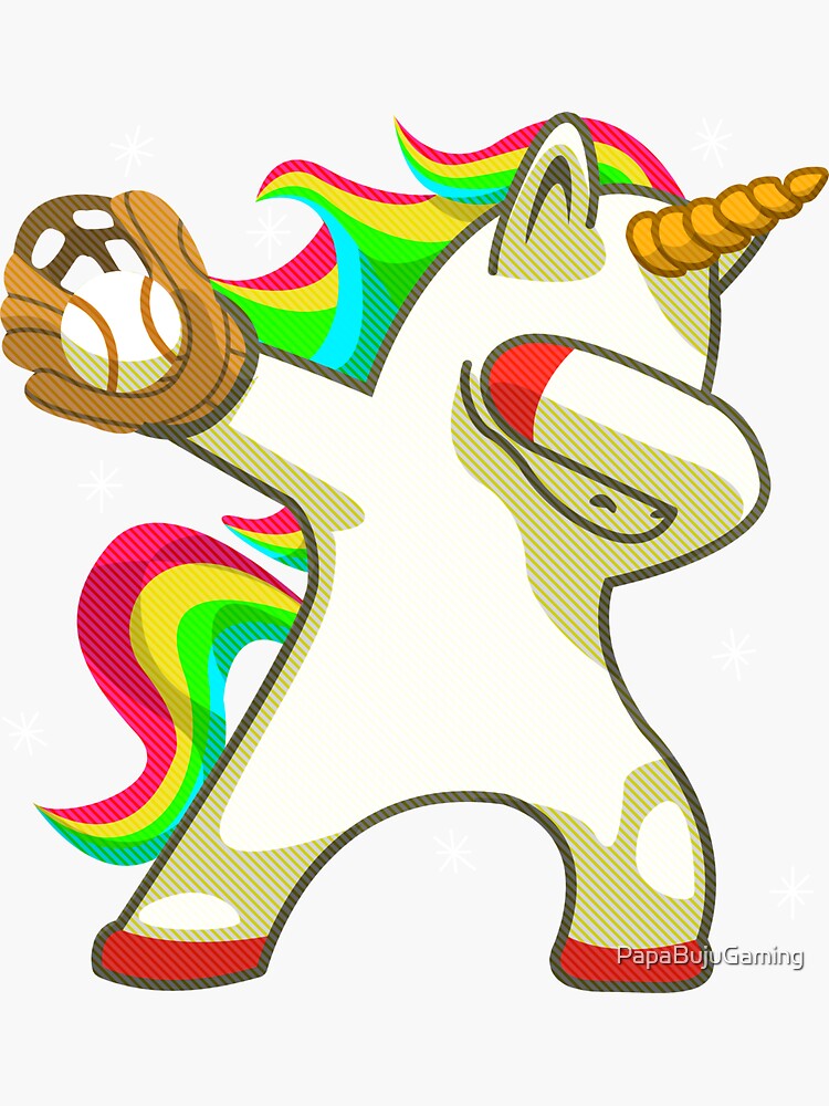 "Unicorn Dab" Sticker for Sale by PapaBujuGaming | Redbubble