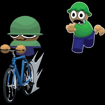 "brobgonal steals bandu_s bike" Sticker for Sale by shopPinkPop | Redbubble