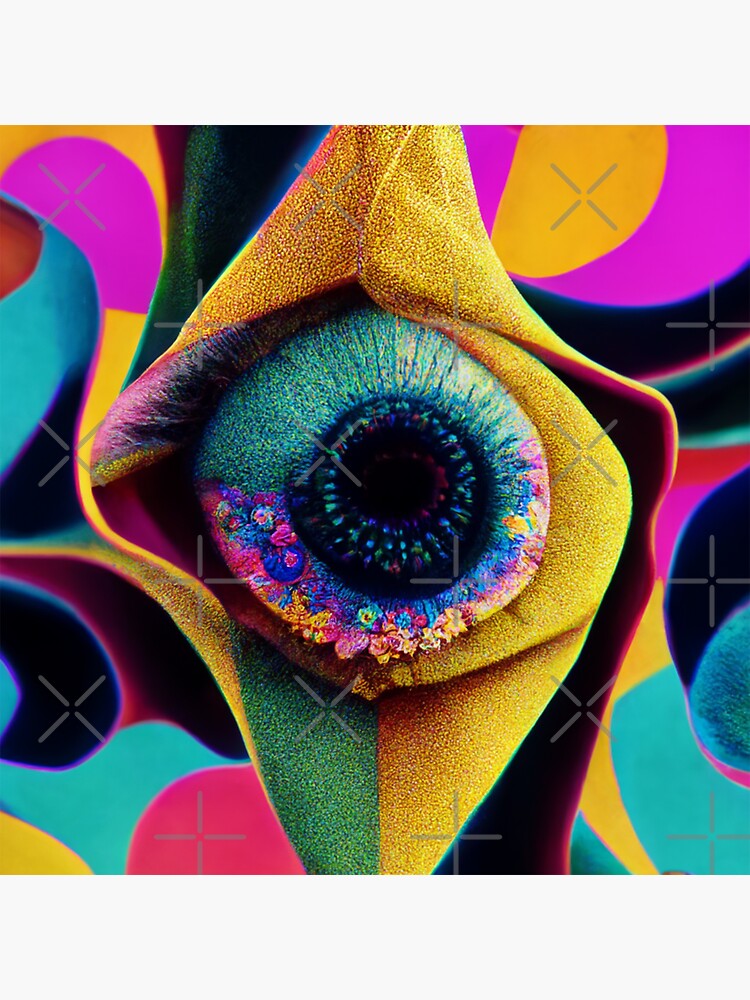 "LSD Psychedelic Art Series No. 3" Sticker for Sale by murakamisstudio ...