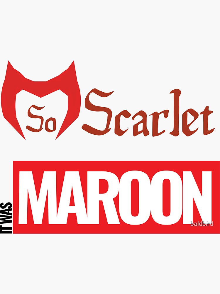 "MAROON" Sticker for Sale by baldbird | Redbubble