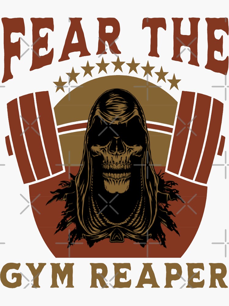 "Fear The Gym Reaper" Sticker for Sale by atti68 | Redbubble
