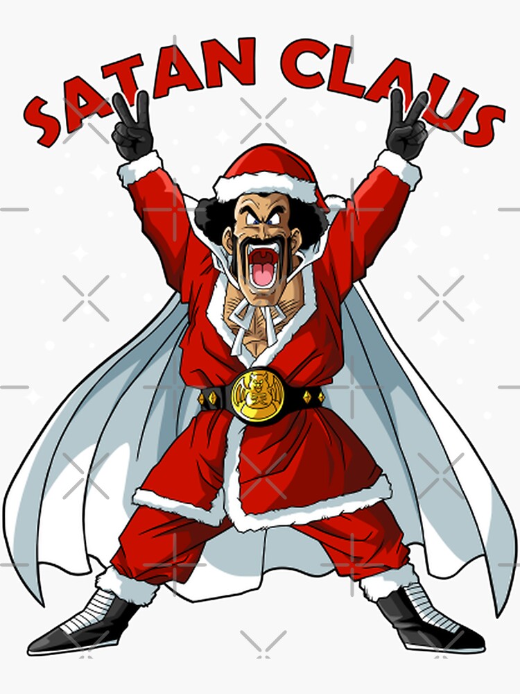"Mr. Satan Claus, Santa Claus Christmas, Dragon ball Christmas" Sticker ...