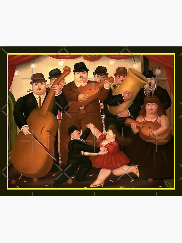 "Dancing in Colombia Fernando Botero" Sticker for Sale by Ellies-Shop ...