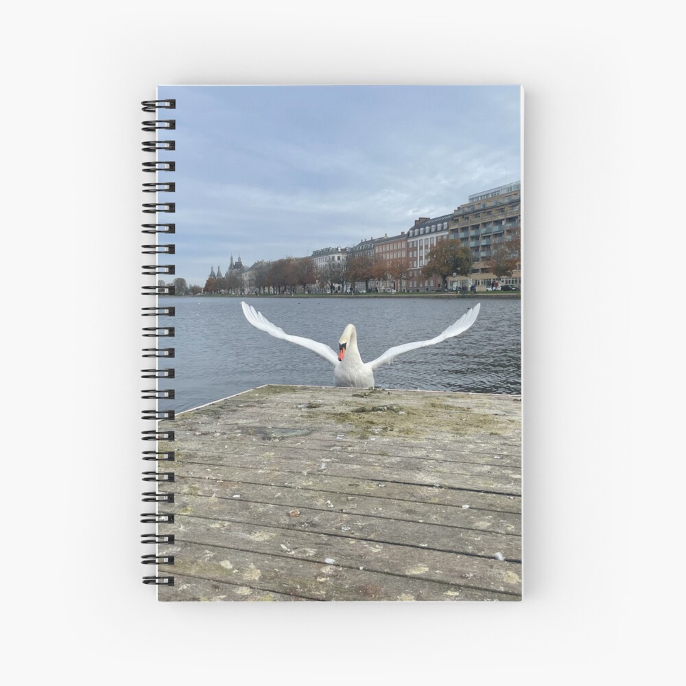 "Swan Angel • October 2022 • The Lakes, Copenhagen " Spiral Notebook ...