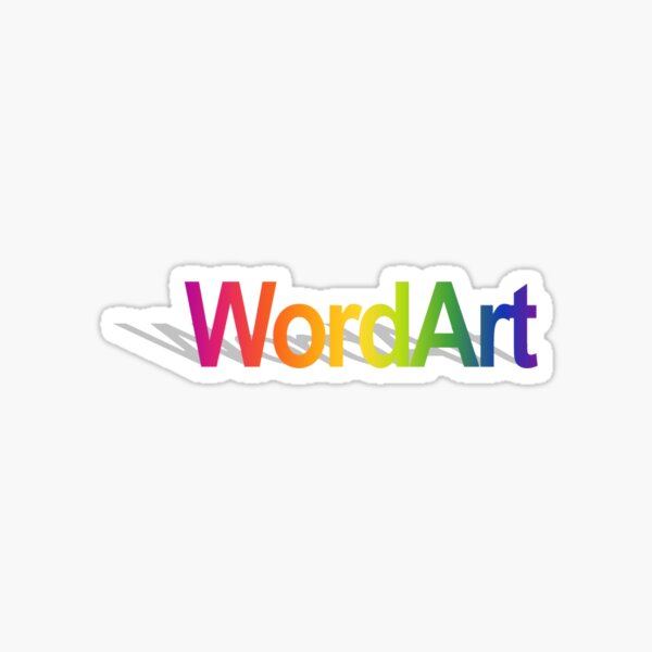 "WordArt WordArt Rainbow" Sticker for Sale by BattaBing | Redbubble