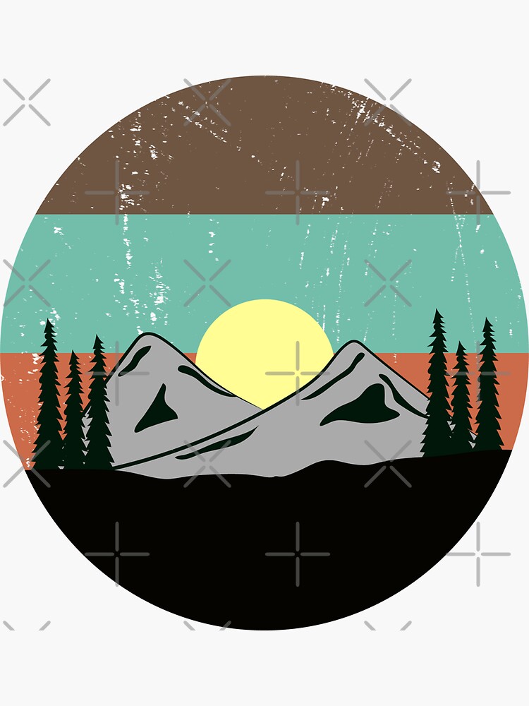 "Vintage Retro Sunset Art Of Zoo" Sticker for Sale by manmayacool12 ...