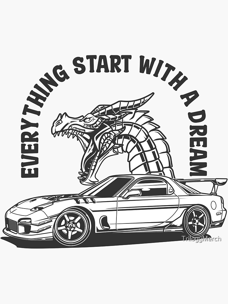 "Mazda RX-7 FD" Sticker for Sale by TrilogyMerch | Redbubble