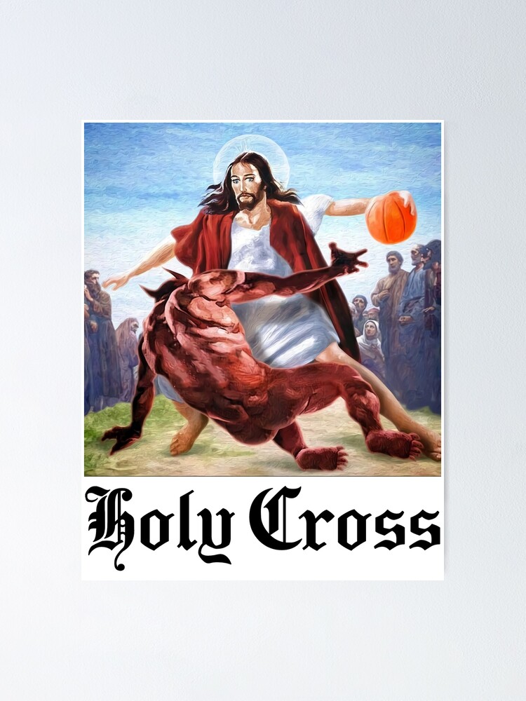"Funny Jesus Crossing Up The Devil Satan Playing Basketball Meme ...