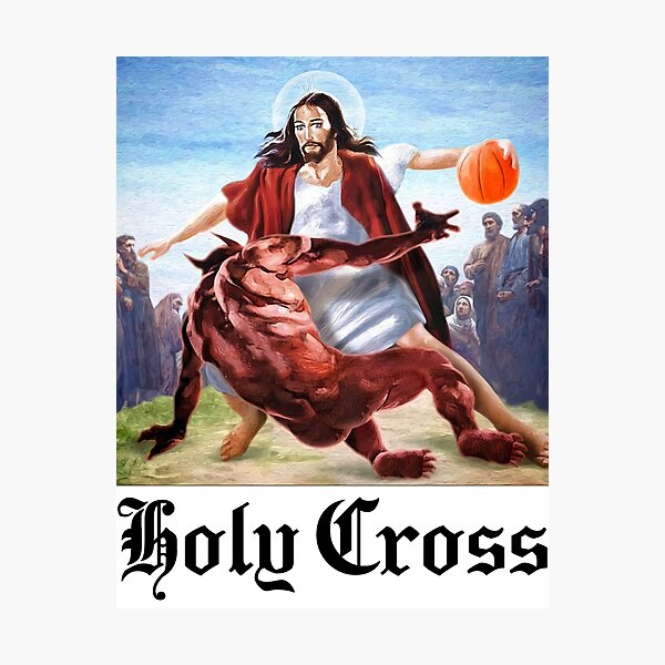 "Funny Jesus Crossing Up The Devil Satan Playing Basketball Meme ...