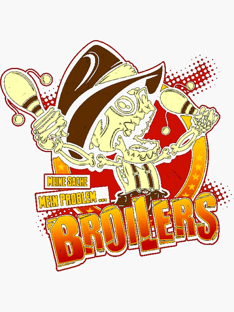 "BROILERS BAND" Sticker for Sale by DinoLangosh | Redbubble