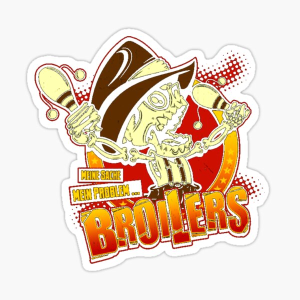 "BROILERS BAND" Sticker for Sale by DinoLangosh | Redbubble