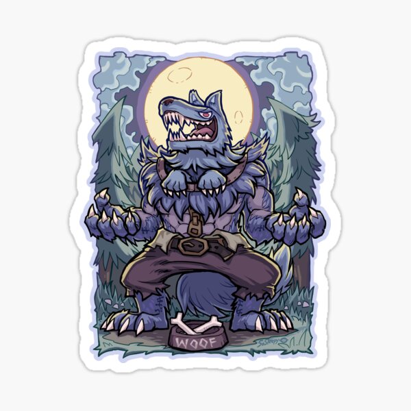 "A Wolf in Werewolf's Clothing" Sticker for Sale by SoSleepy | Redbubble