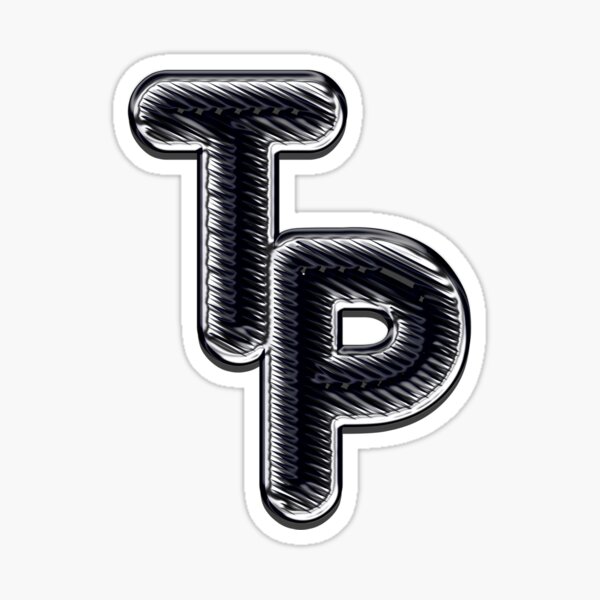 "Double Monogram - TP - Single font - bulky" Sticker for Sale by Studio ...