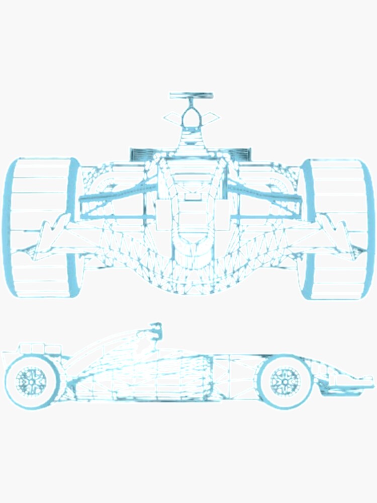 "Race car F1 blueprint project " Sticker for Sale by THOMASNSTITUT ...