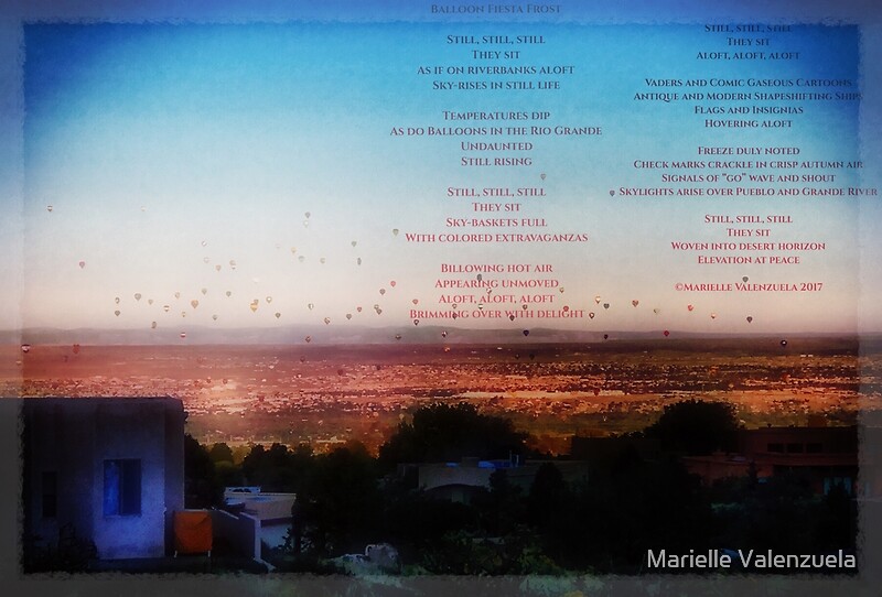 "Balloon Fiesta Albuquerque & Poem 2017" by Marielle Valenzuela | Redbubble