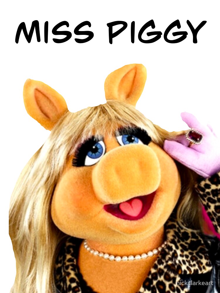 "Miss Piggy Muppet" Sticker for Sale by nickclarkeart | Redbubble
