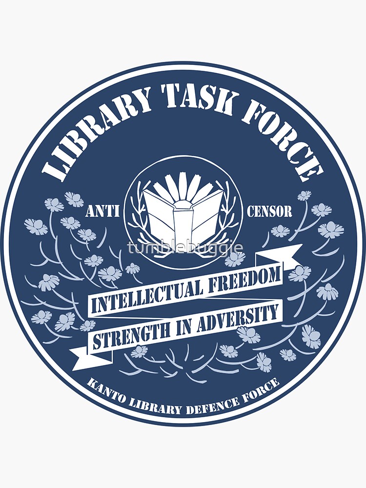 "Library Task Force" Sticker by tumblebuggie | Redbubble