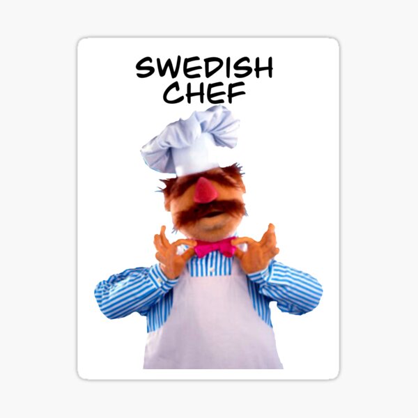 "Swedish Chef Muppet" Sticker for Sale by nickclarkeart | Redbubble